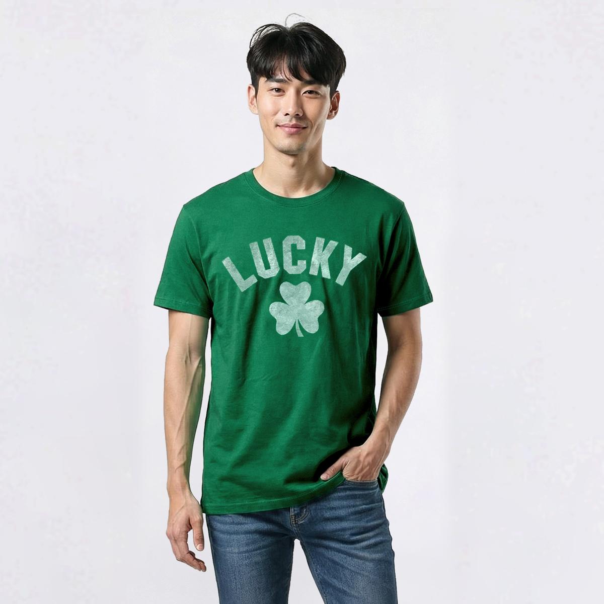 Click here for Young Mens Lucky Shamrock Graphic Tee prices
